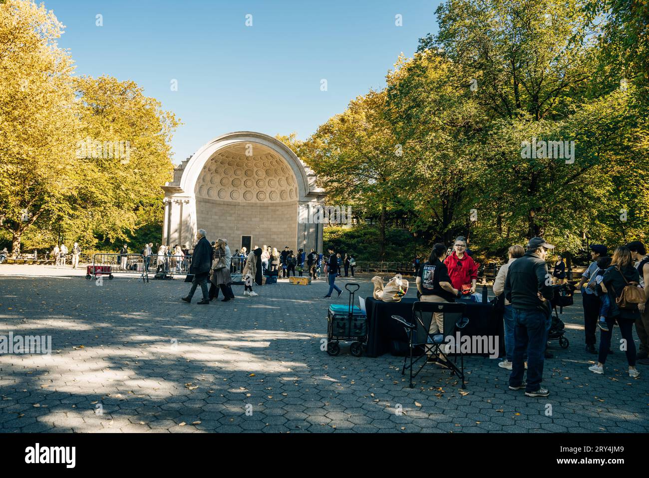 Manhattan, NY. USA - may 2023 Shot of the Naumburg Bandshell at Central Park in Manhattan. High ...
