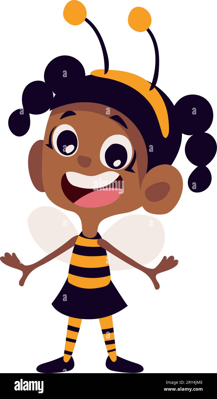 halloween disguised bee girl Stock Vector Image & Art - Alamy