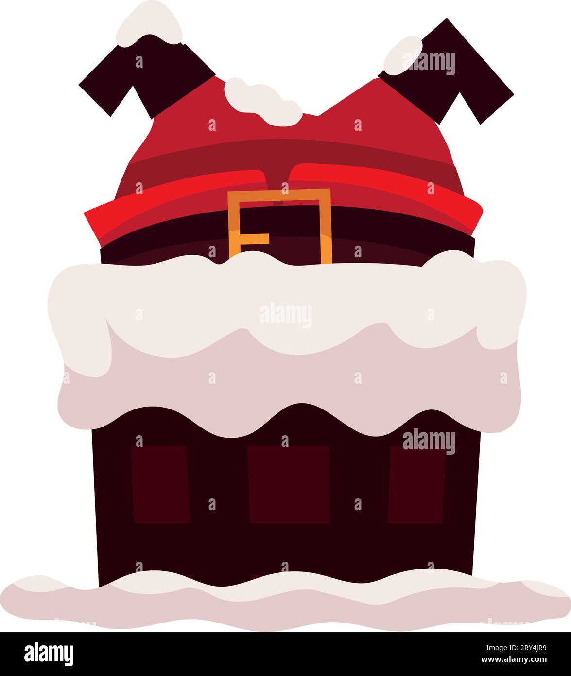 santa claus legs on chimney Stock Vector Image & Art - Alamy