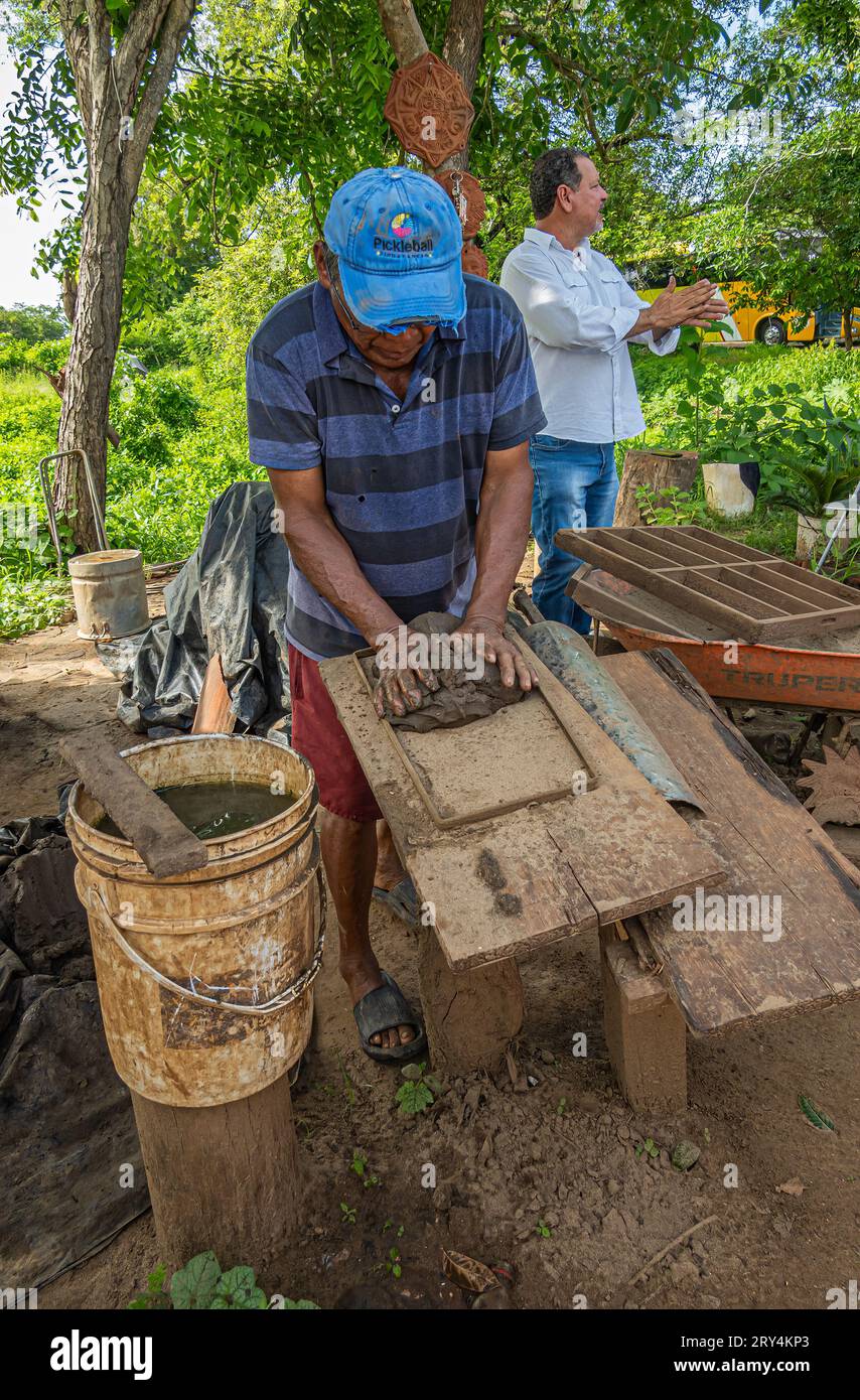 Zihuatanejo, Mexico - July 18, 2023: Historic Terracotta kiln. Kneading ...