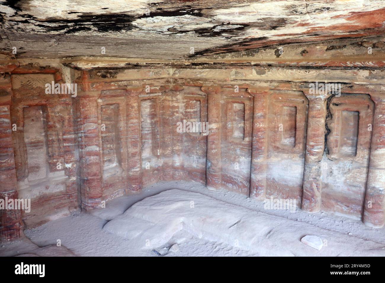 Ancient carving in stone (Wadi Musa, Jordan) Rocky buildings of the ...