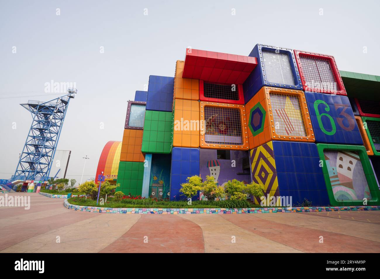 Qian'an City, China - May 20, 2023: The exterior of the Rubik's Cube ...