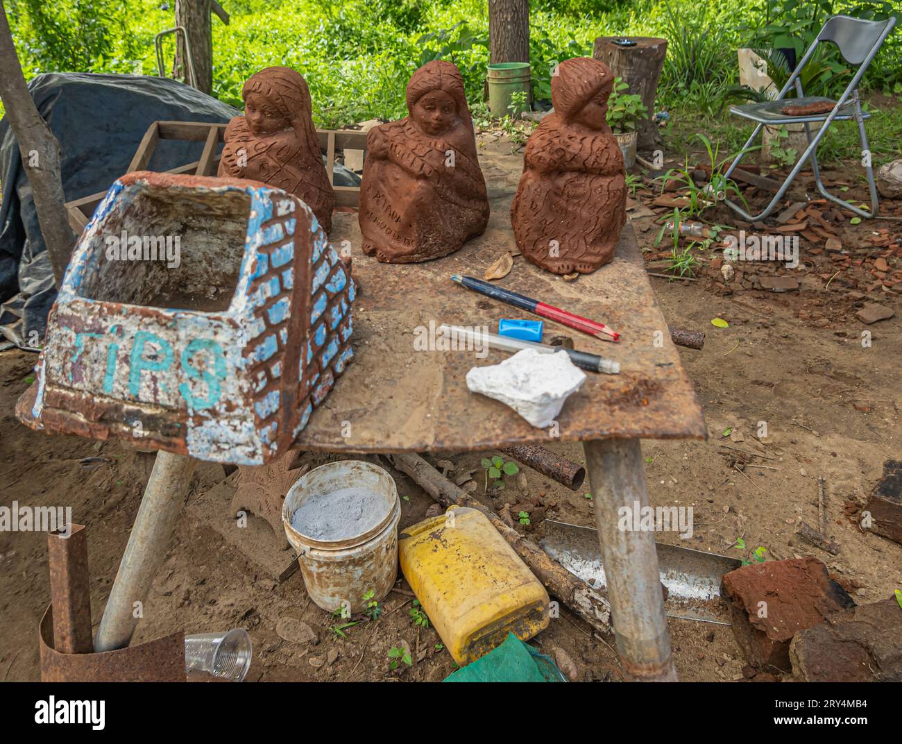 Zihuatanejo, Mexico - July 18, 2023: Historic Terracotta kiln. 3 ...