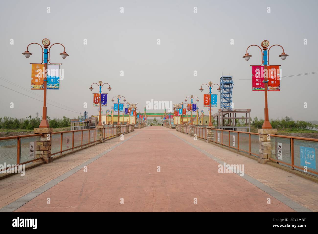 Qian'an City, China - May 20, 2023: Bridge architecture landscape in a ...