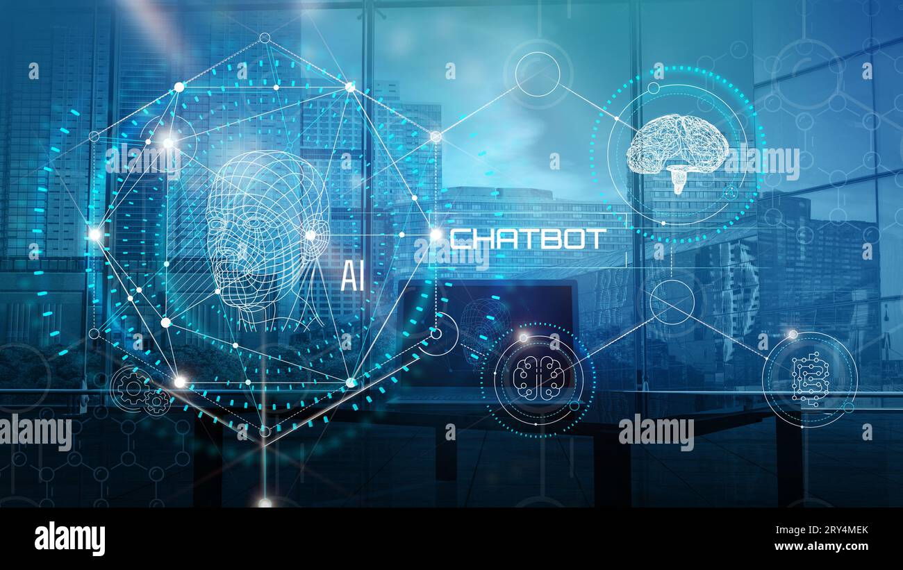 Artificial intelligence, machine learning technology concept Stock ...