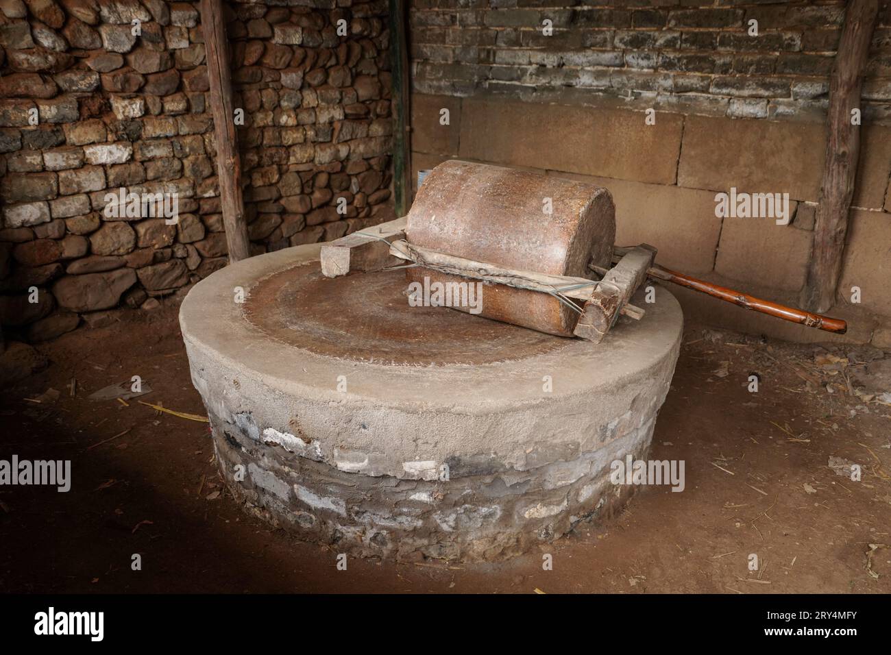 Traditional stone grinding plates in rural China Stock Photo - Alamy