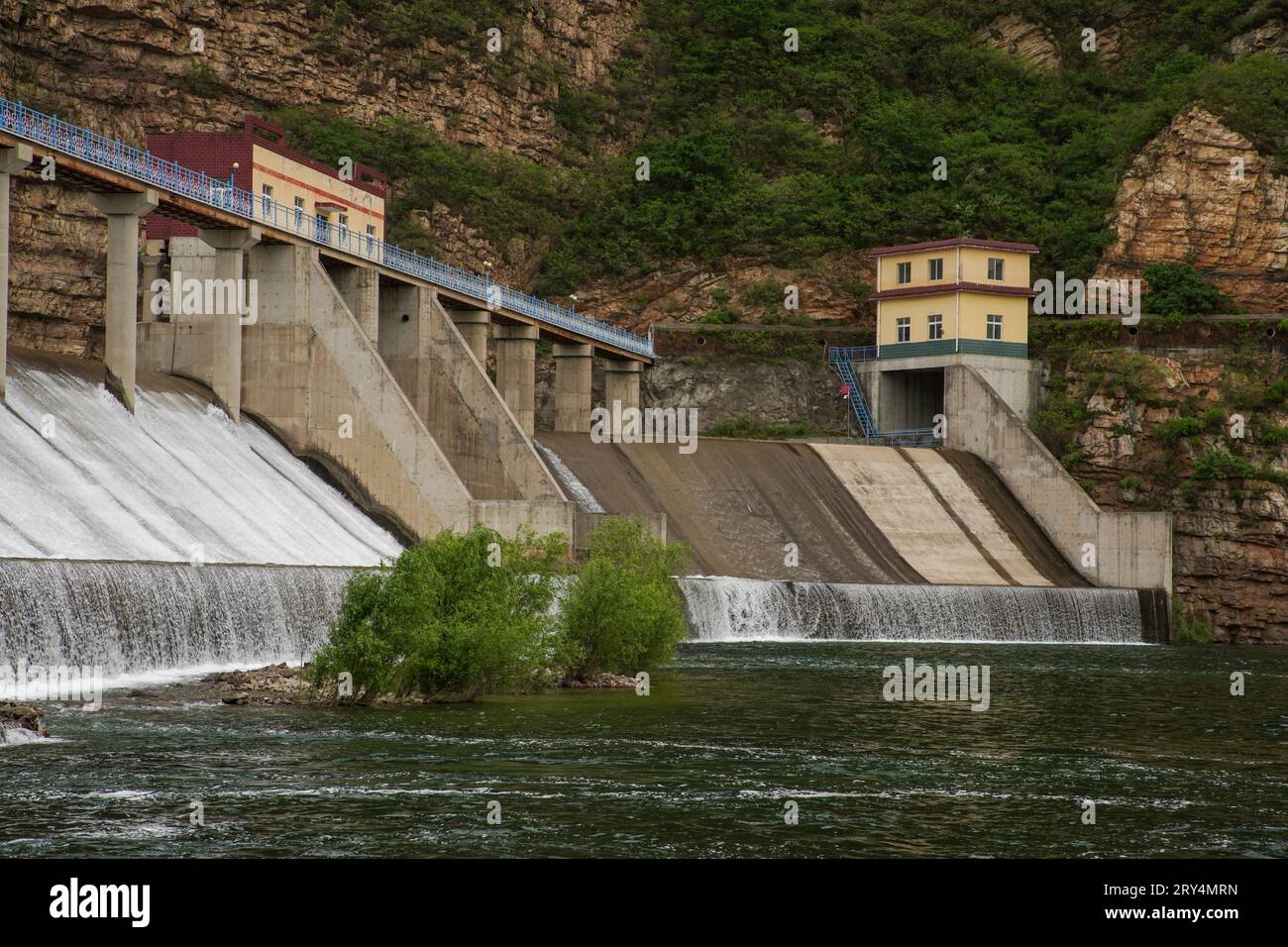 Scenery of the Reservoir Dam Scenic Area, North China Stock Photo - Alamy
