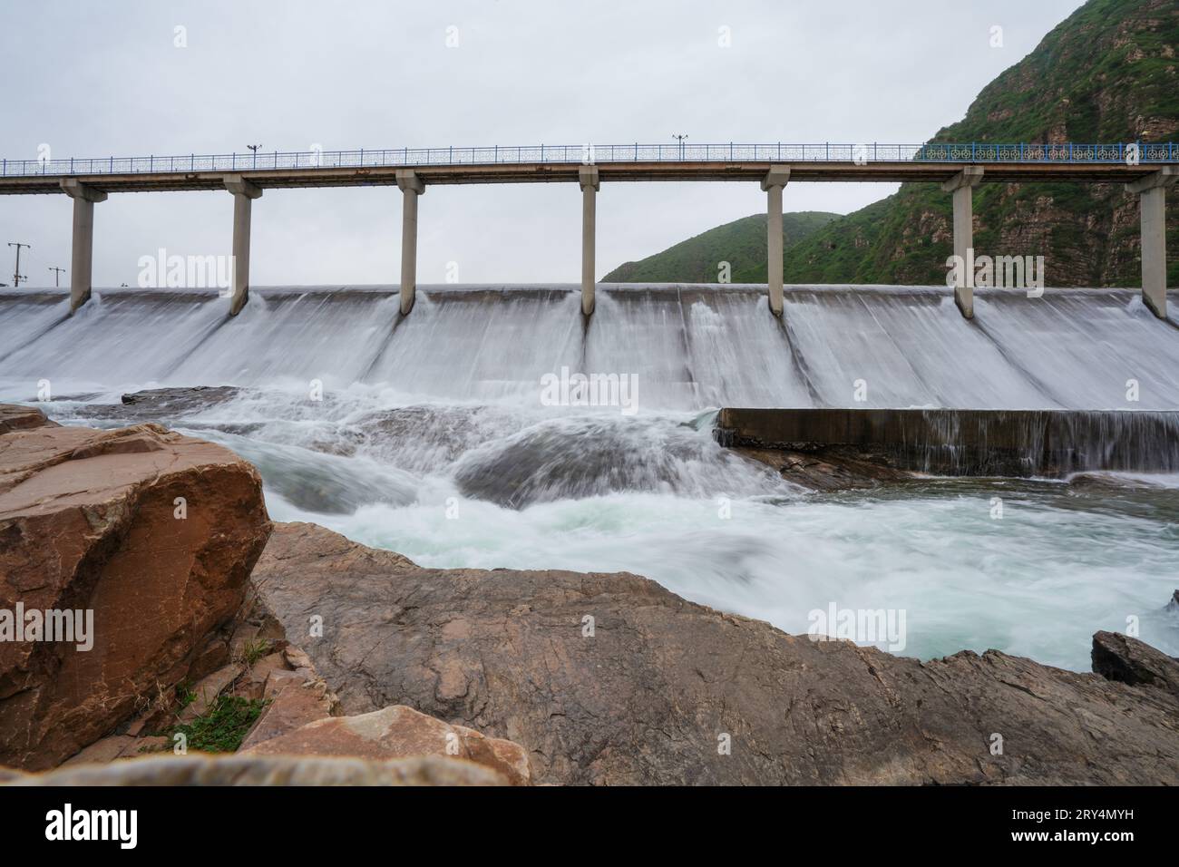 Scenery of the Reservoir Dam Scenic Area, North China Stock Photo - Alamy