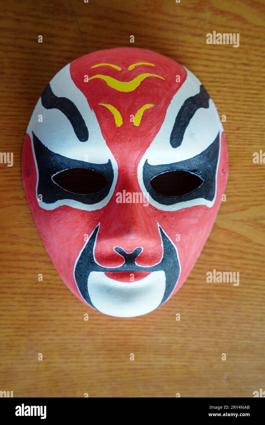 Exquisite Beijing Opera facial makeup with close-up photos Stock Photo ...