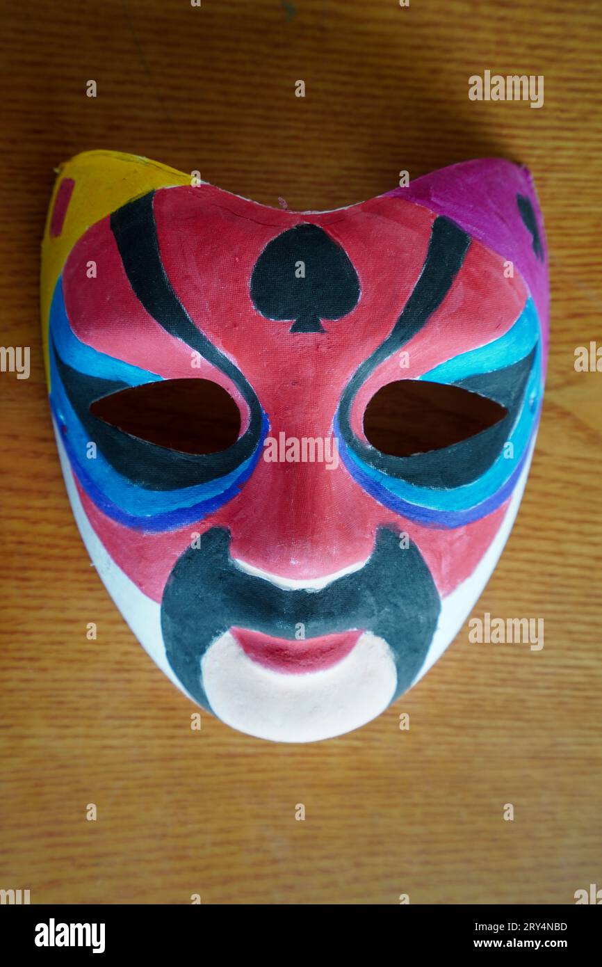 Exquisite Beijing Opera facial makeup with close-up photos Stock Photo ...