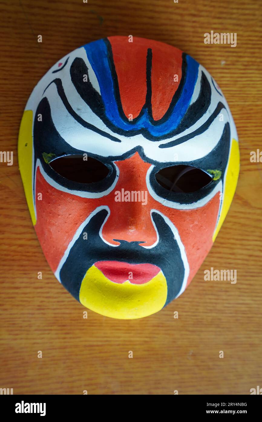 Exquisite Beijing Opera facial makeup with close-up photos Stock Photo ...