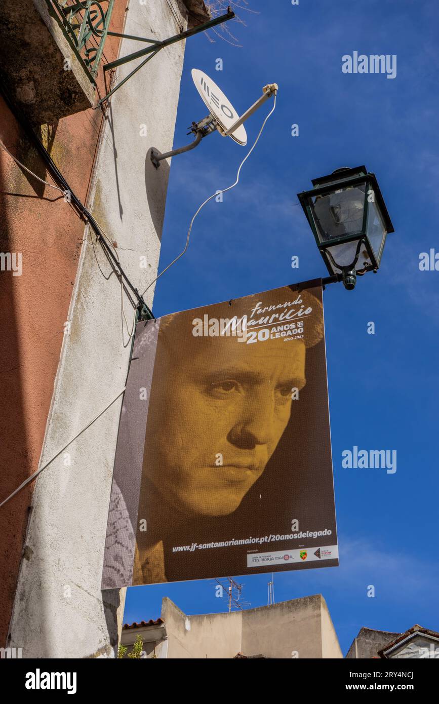Pictures of famous fado singers on the walls of the traditional old ...