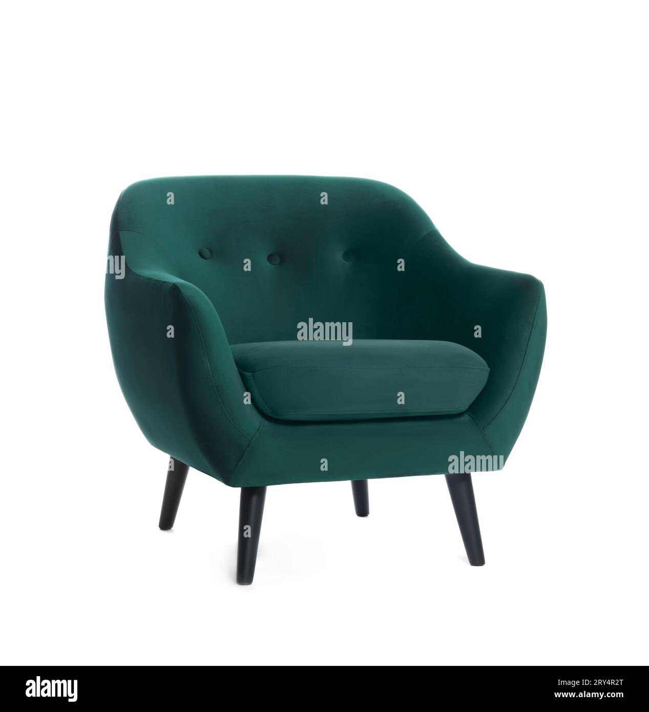 One stylish comfortable armchair isolated on white Stock Photo - Alamy