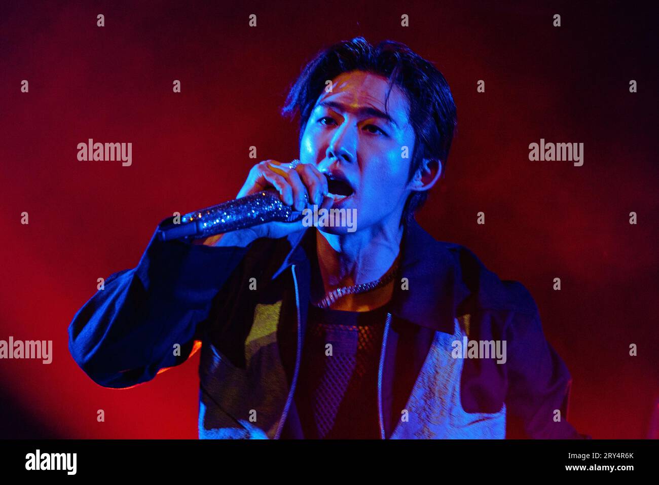 Milan, Italy, 28th September 2023. South Korean rapper and singer B.I ...