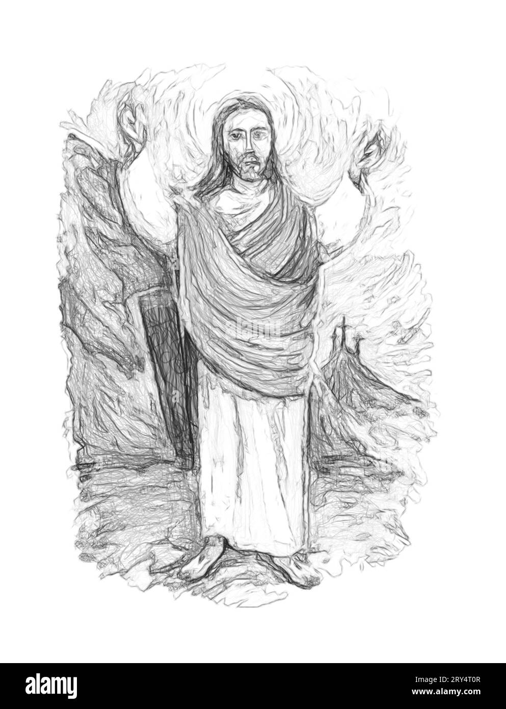 Jesus resurrection Black and White Stock Photos & Images - Alamy