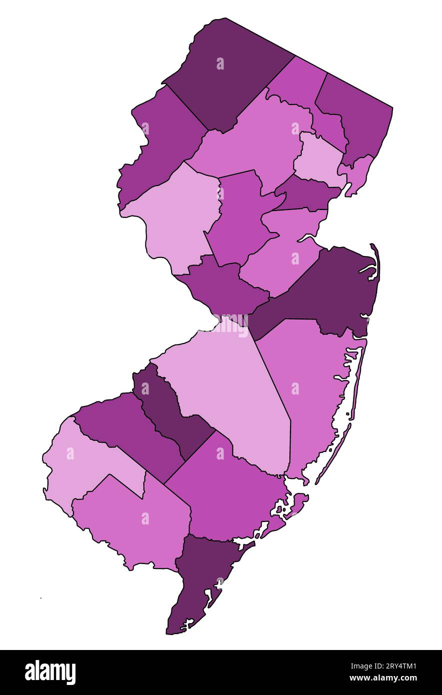 Nj map Cut Out Stock Images & Pictures - Alamy