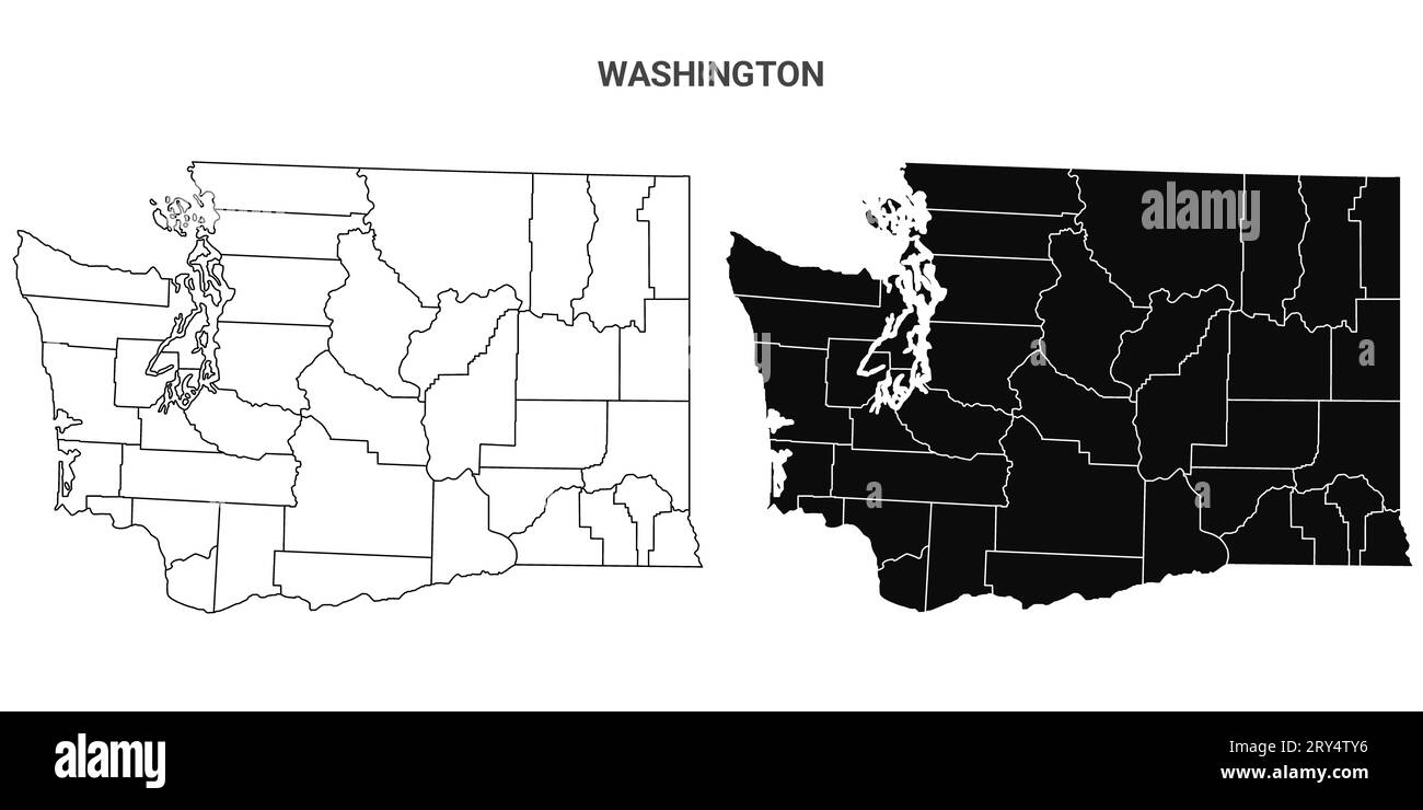 Washington dc state map Black and White Stock Photos & Images - Alamy