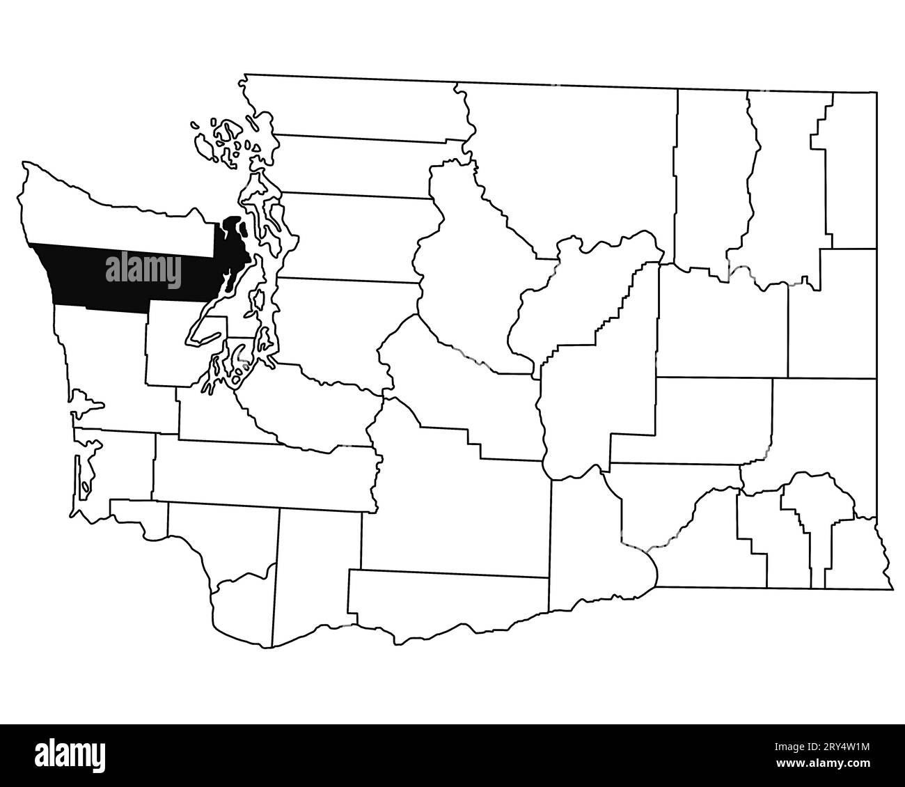 Map Of Jefferson County In Washington Dc State On White Background Single County Map