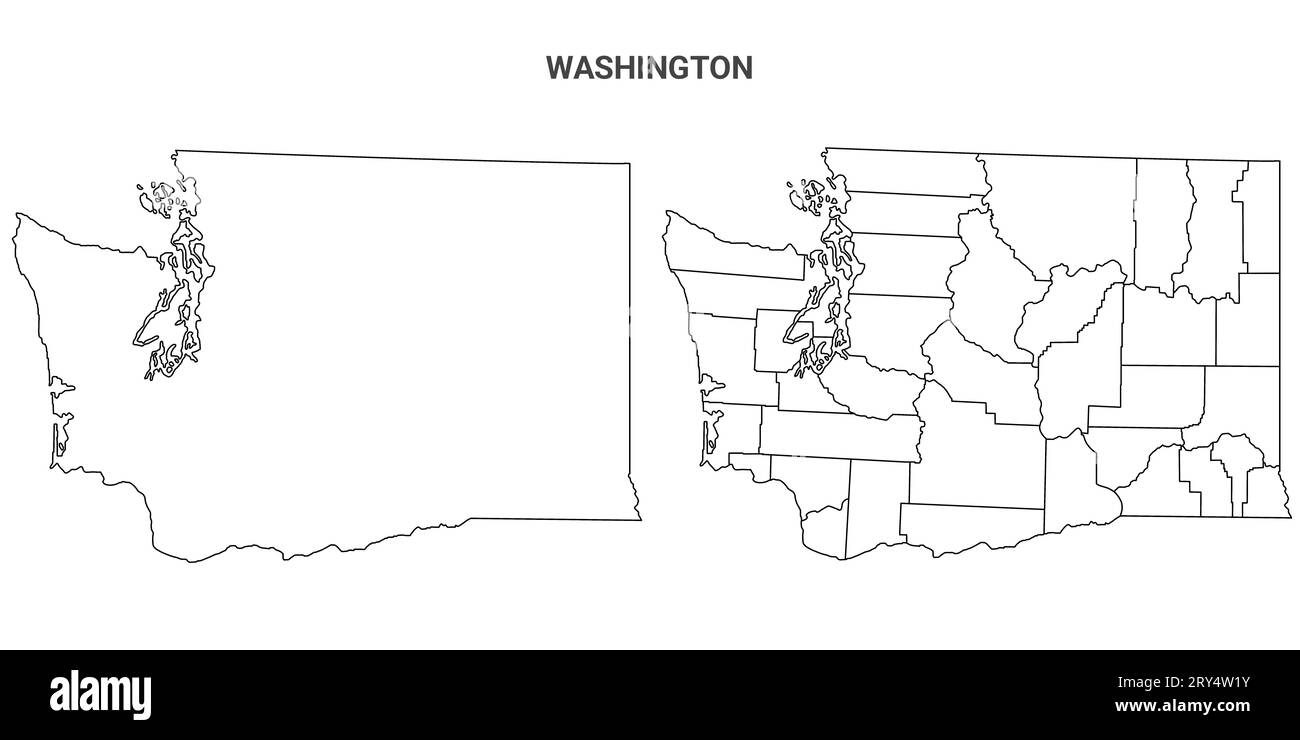 Boundary county map Black and White Stock Photos & Images - Alamy