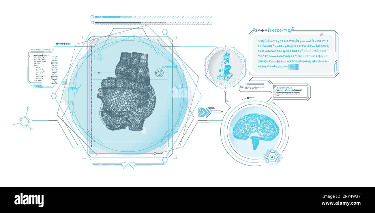 Sci-fi medical research program interface Stock Vector Image & Art - Alamy