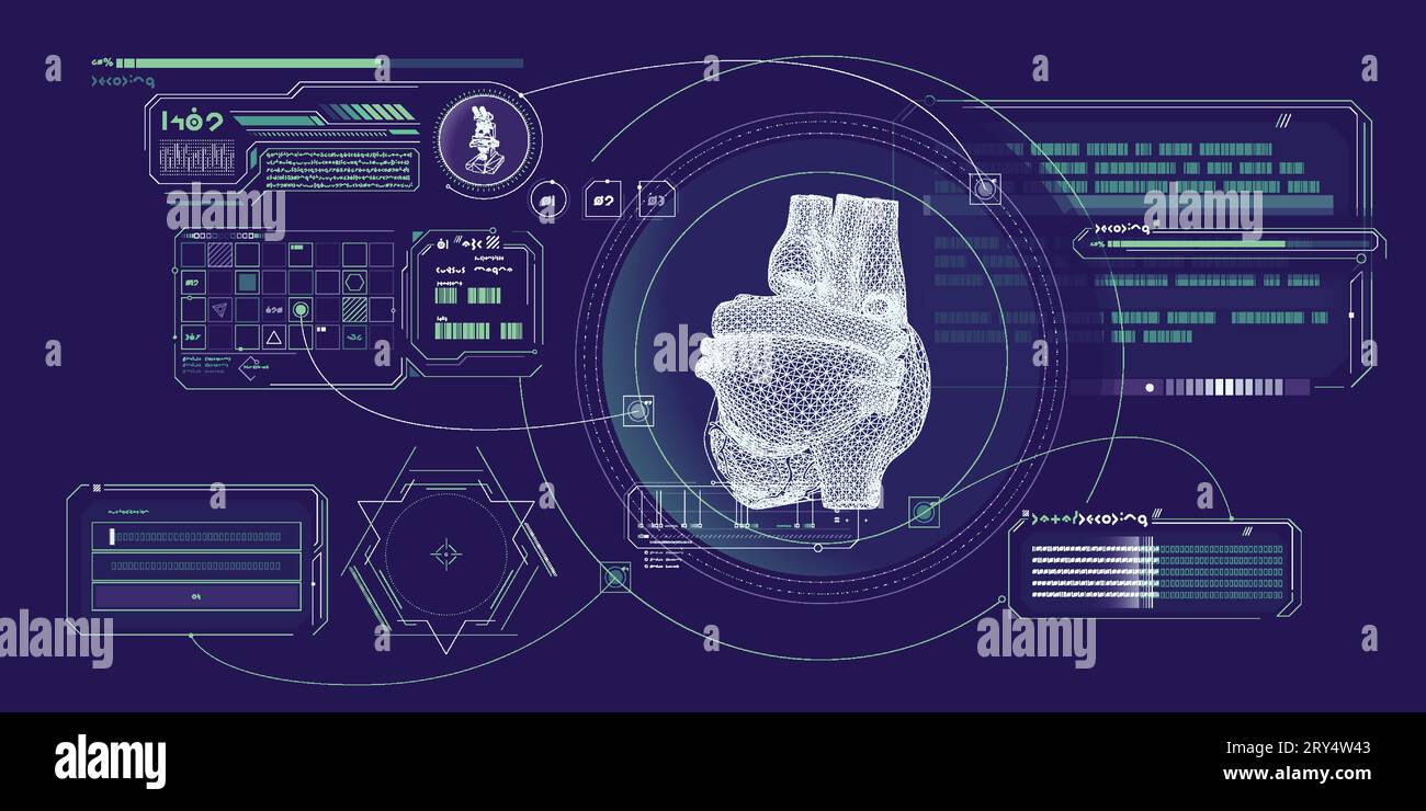 Sci-fi medical research program interface Stock Vector Image & Art - Alamy