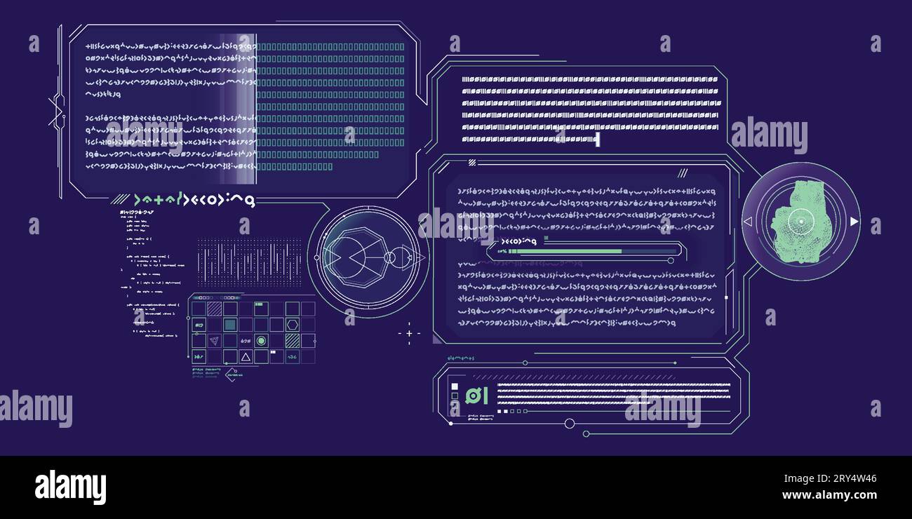 Exploration interface by sci-fi infographics Stock Vector Image & Art ...