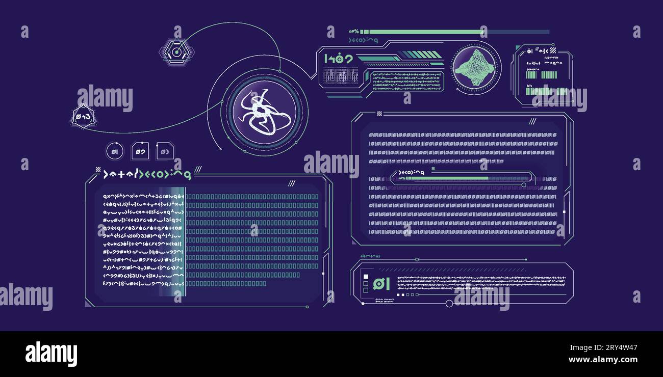 Sci-fi medical research program interface Stock Vector Image & Art - Alamy