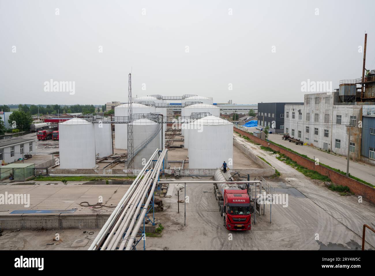 Luannan County, China - May 25, 2023: Biodiesel transport vehicles are ...