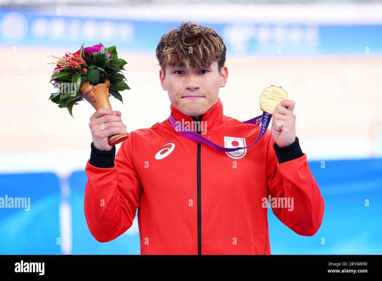 Jieshou, China. 28th Sep, 2023. Kaiya Ota (JPN) Cycling Track : Men's Sprint Medal Ceremony at ...