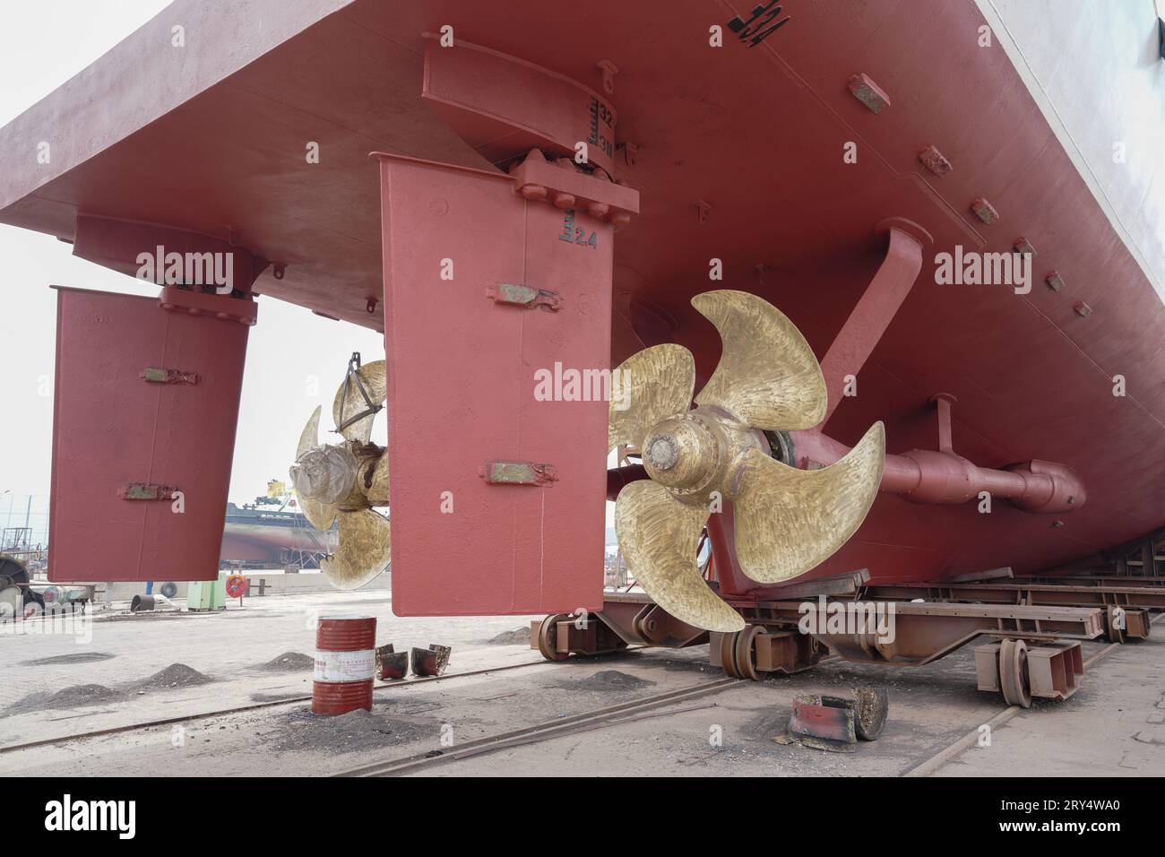 Full rotation pod thruster on a ship Stock Photo - Alamy