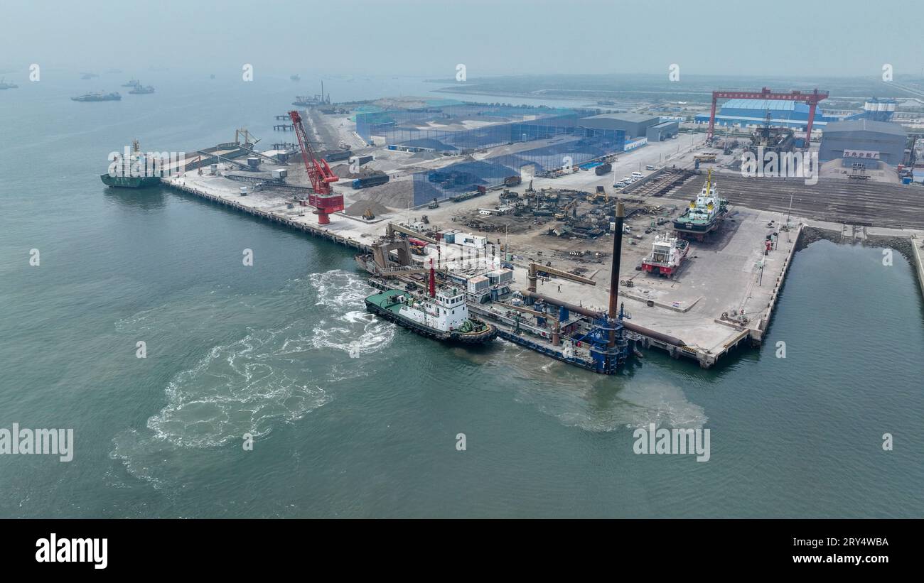 Scenery of Shipyard Wharf, North China Stock Photo - Alamy