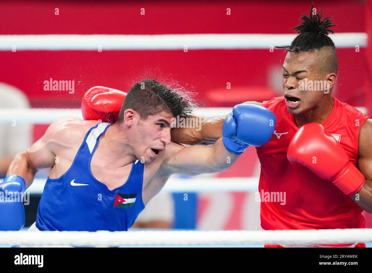 Hangzhou, China. 28th Sep, 2023. Sewon Okazawa (JPN) Boxing : Men's ...