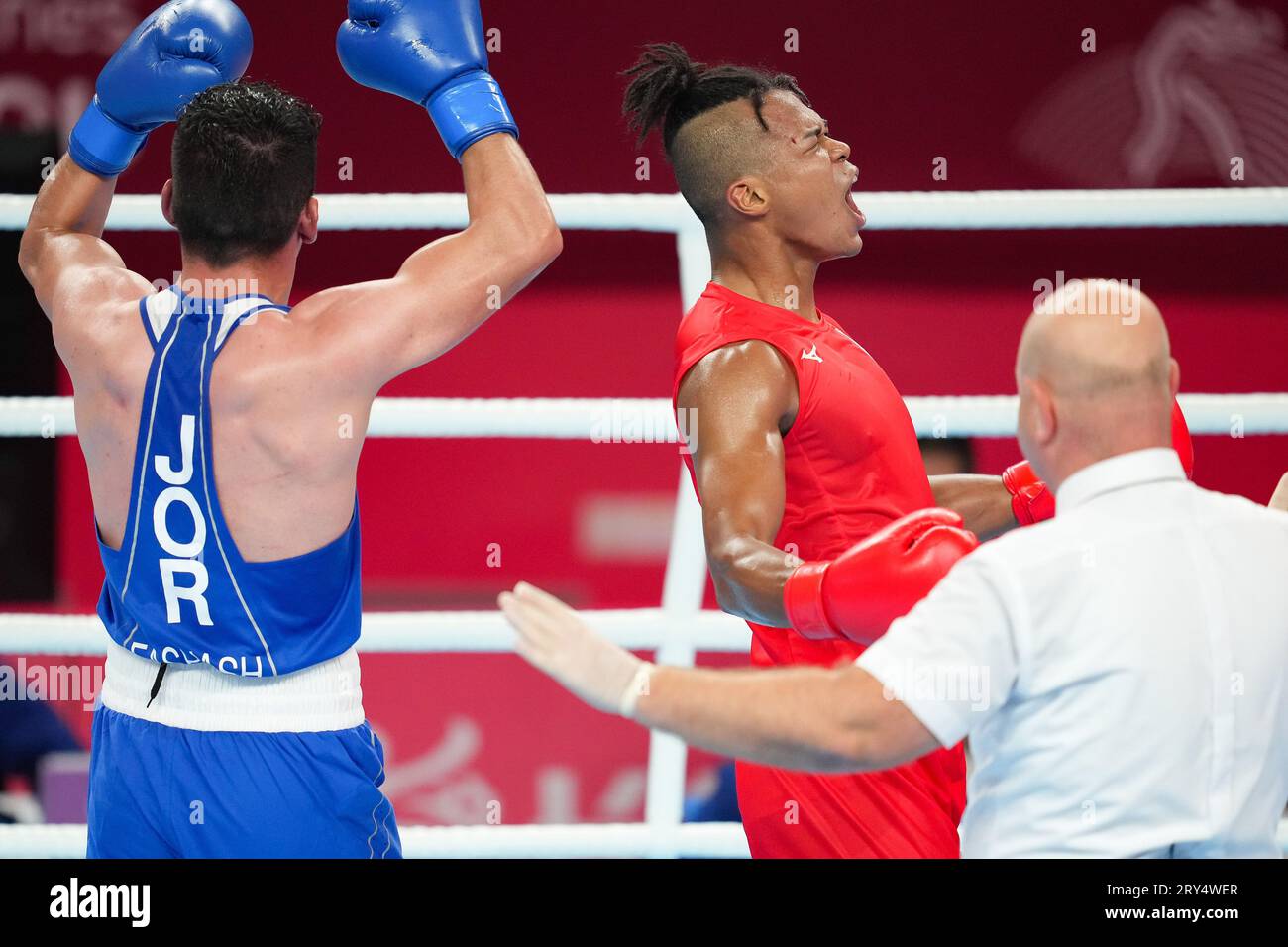 Hangzhou, China. 28th Sep, 2023. Sewon Okazawa (JPN) Boxing : Men's ...