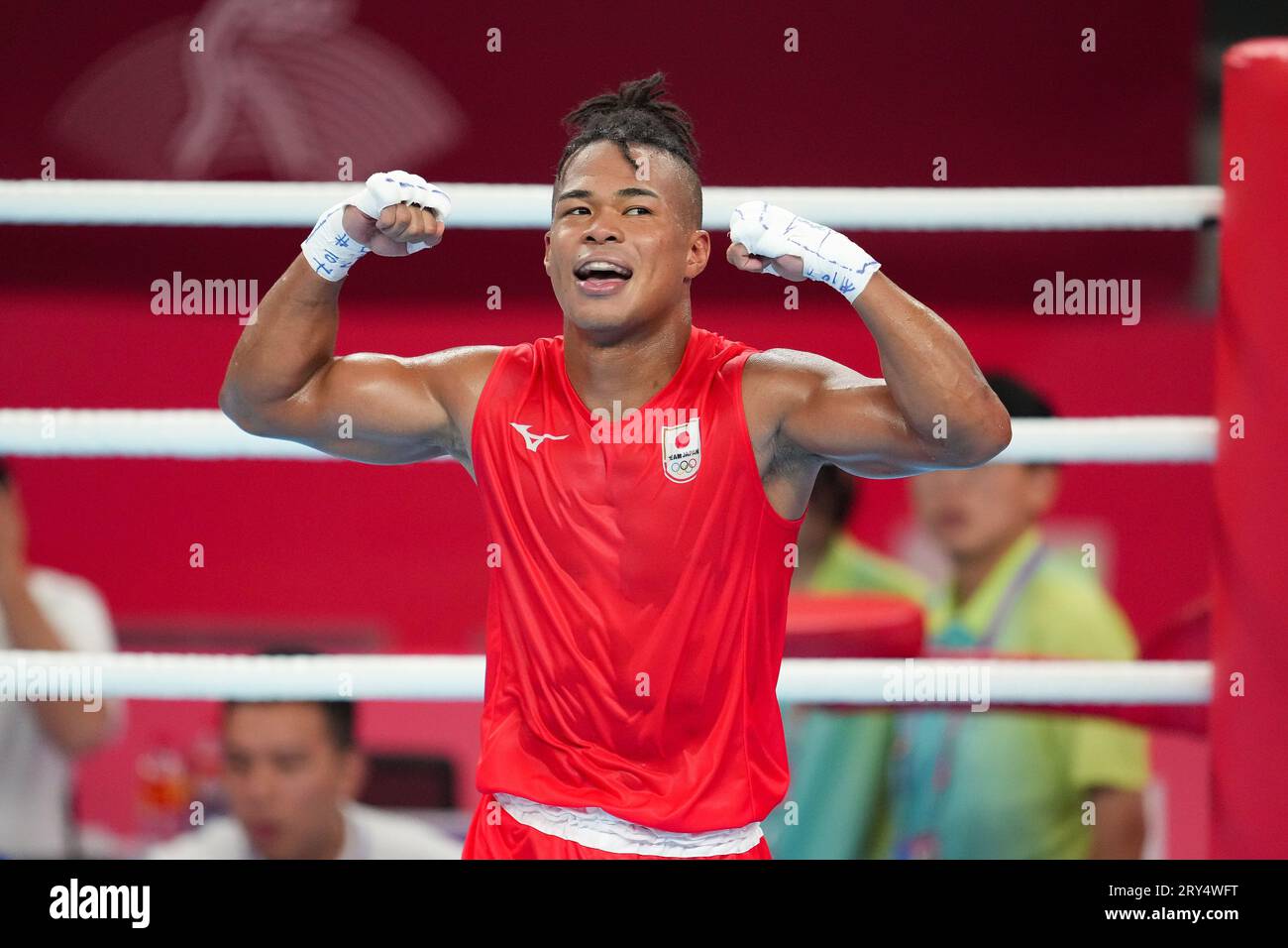 Hangzhou, China. 28th Sep, 2023. Sewon Okazawa (JPN) Boxing : Men's ...