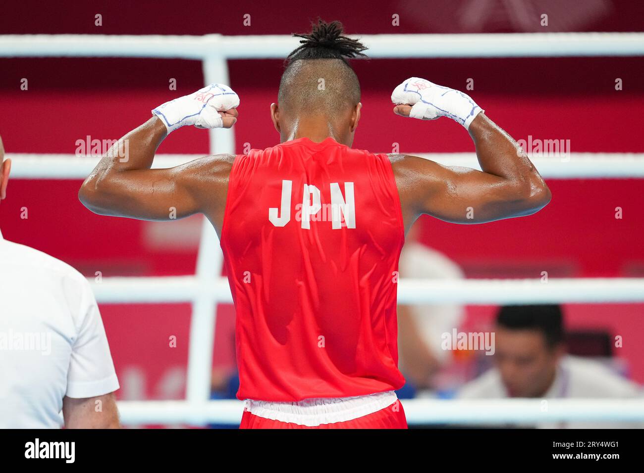 Hangzhou, China. 28th Sep, 2023. Sewon Okazawa (JPN) Boxing : Men's ...