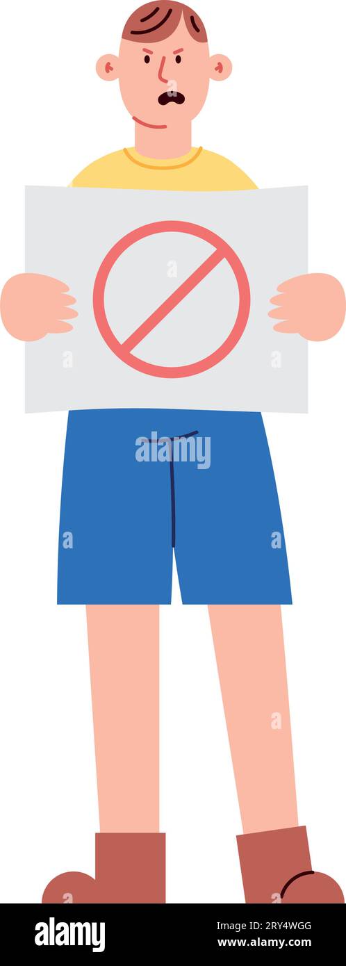 activist man with empowerment vector isolated Stock Vector Image & Art ...