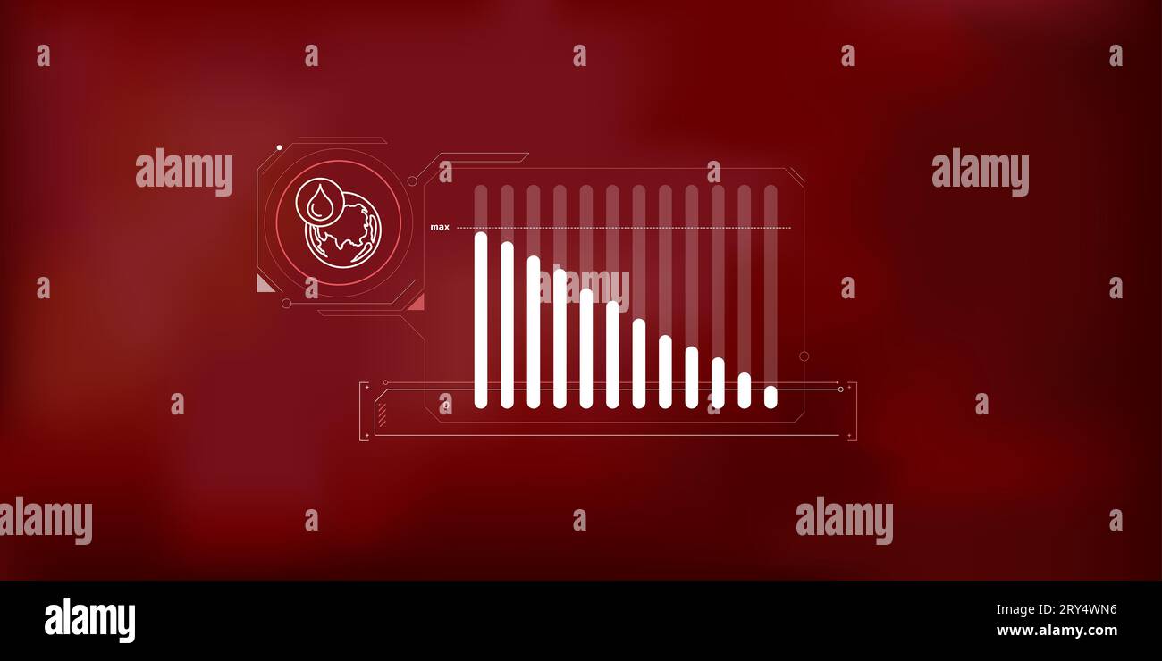 Infographic of decline in global oil demand Stock Photo - Alamy