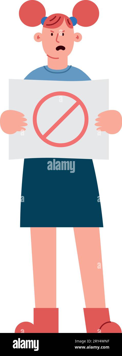 activist with signboard vector isolated Stock Vector Image & Art - Alamy