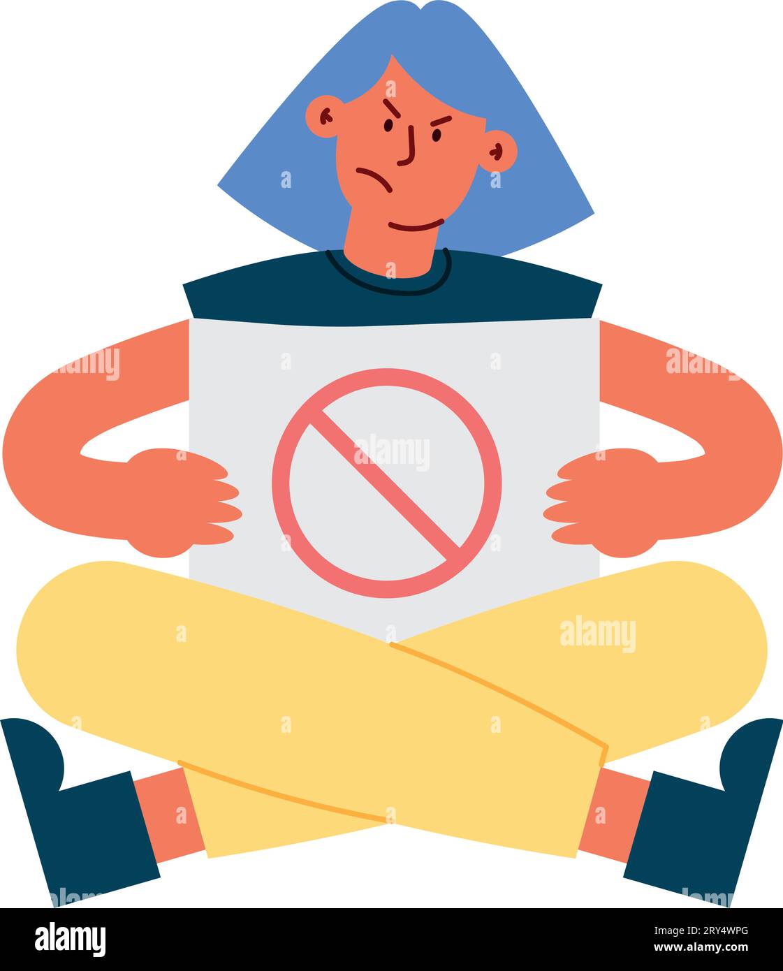 activist with sign vector isolated Stock Vector Image & Art - Alamy