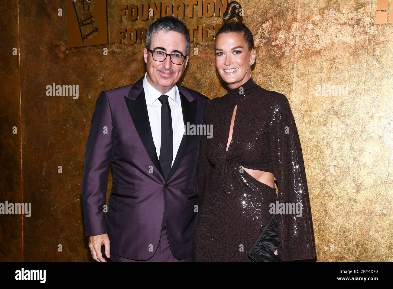 New York, USA. 28th Sep, 2023. John Oliver and Kate Norley walking on ...