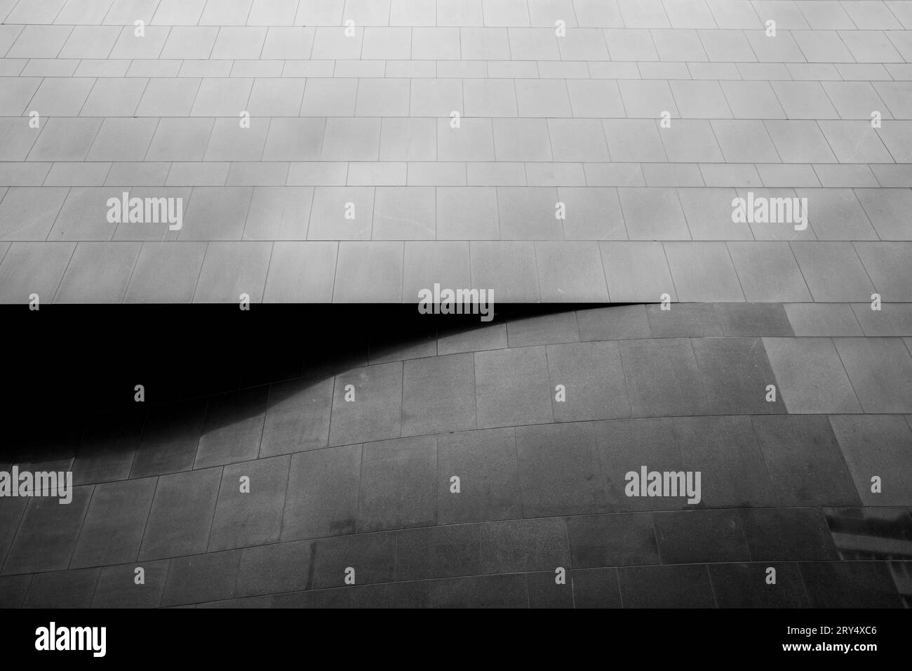 Black and white tone, Exterior architectural detail of shiny black ...