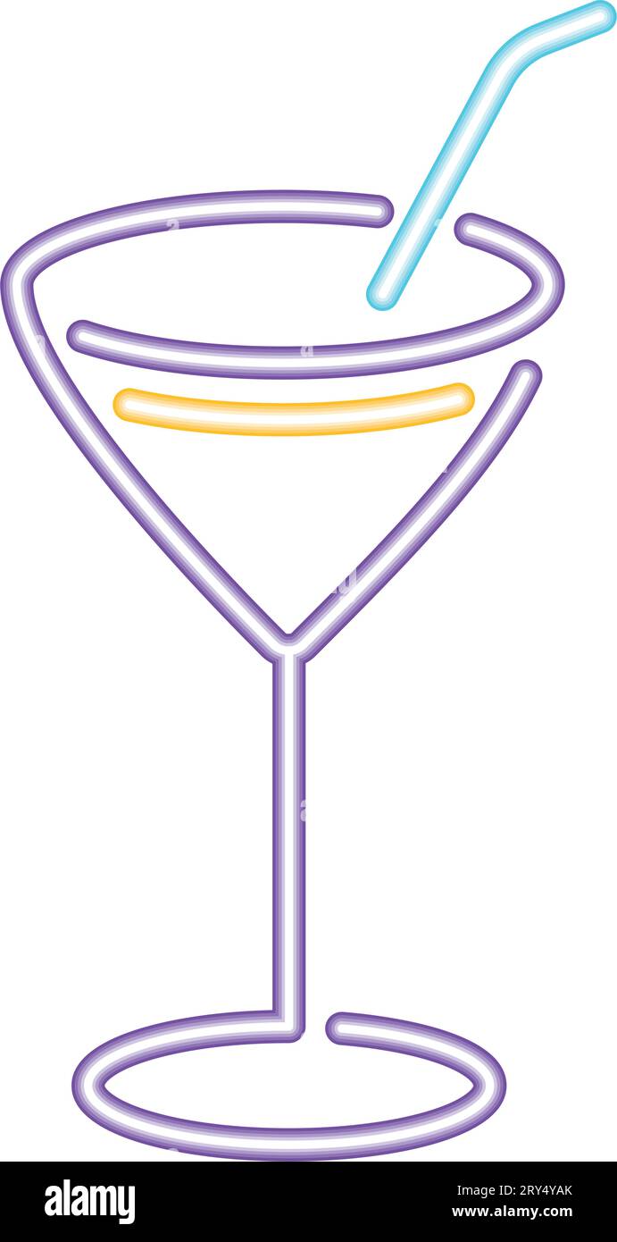 Neon cocktail fruit icon Cut Out Stock Images & Pictures - Alamy