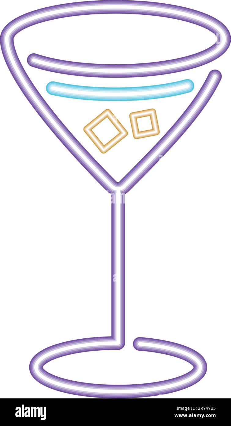 neon cocktail drink icon Stock Vector Image & Art - Alamy