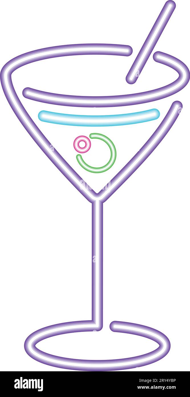 neon cocktail party icon Stock Vector Image & Art - Alamy