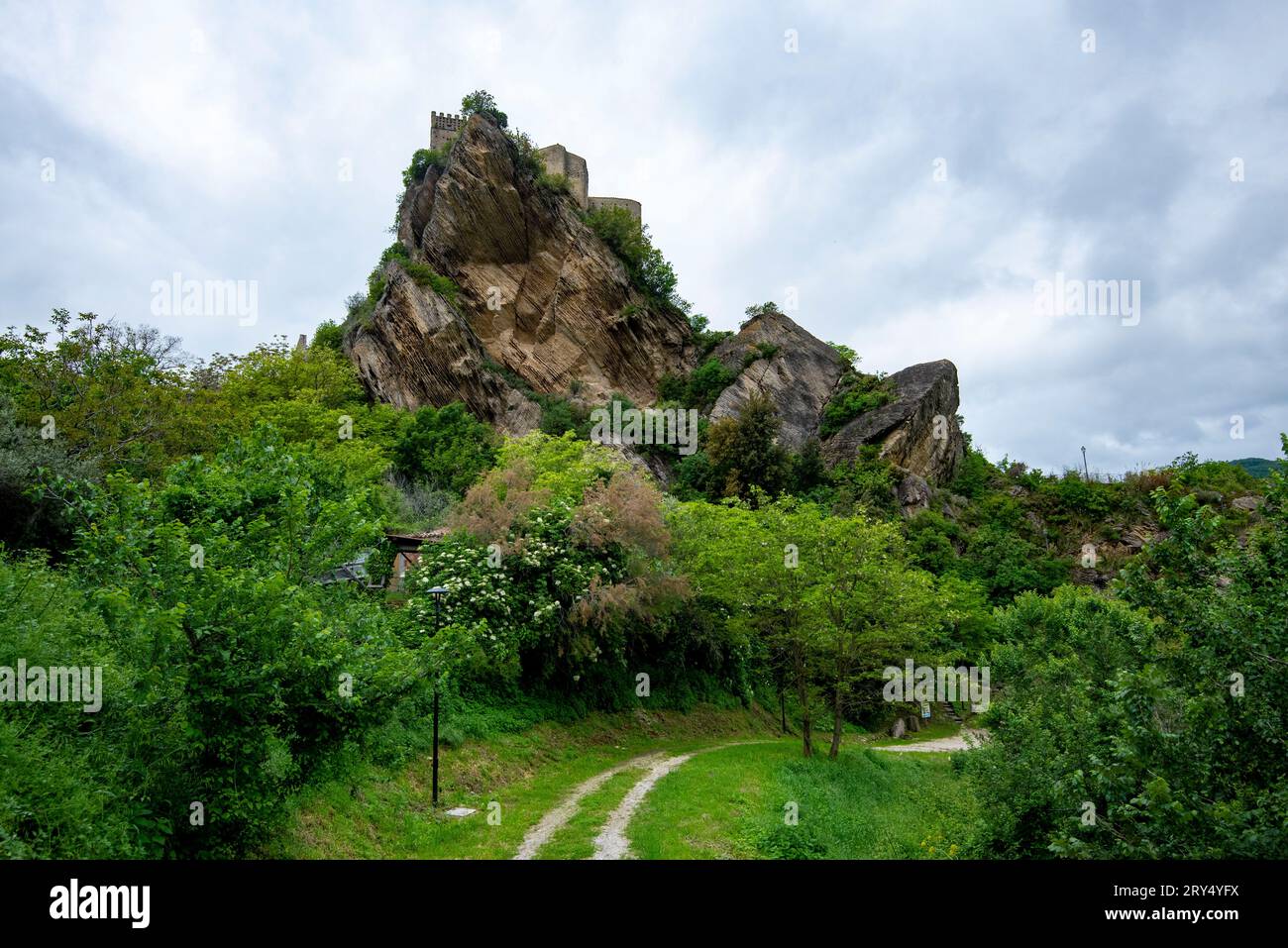 Roccascalegna Medieval Castle - Italy Stock Photo - Alamy