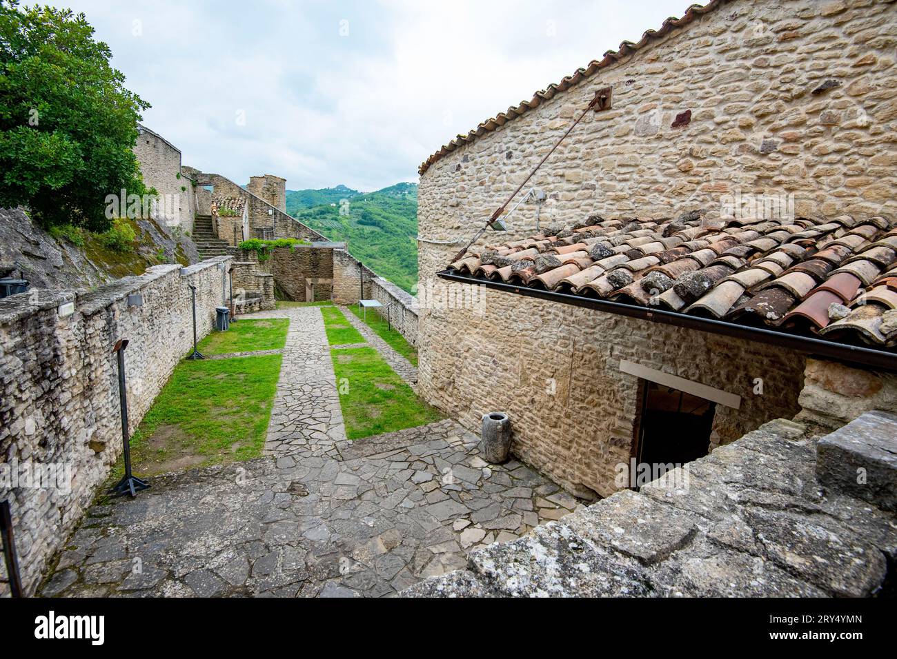 Roccascalegna Medieval Castle - Italy Stock Photo - Alamy