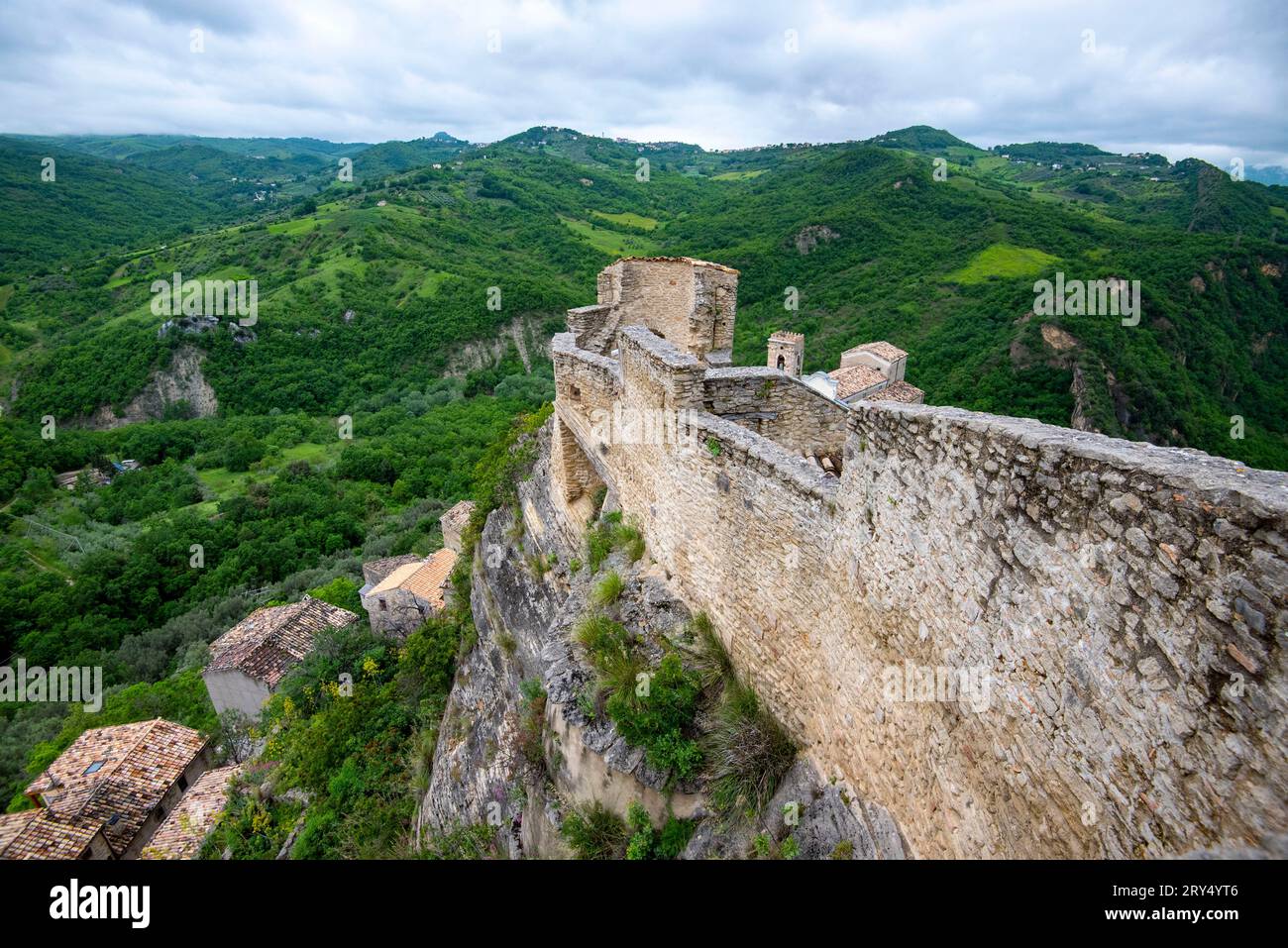 Roccascalegna Medieval Castle - Italy Stock Photo - Alamy