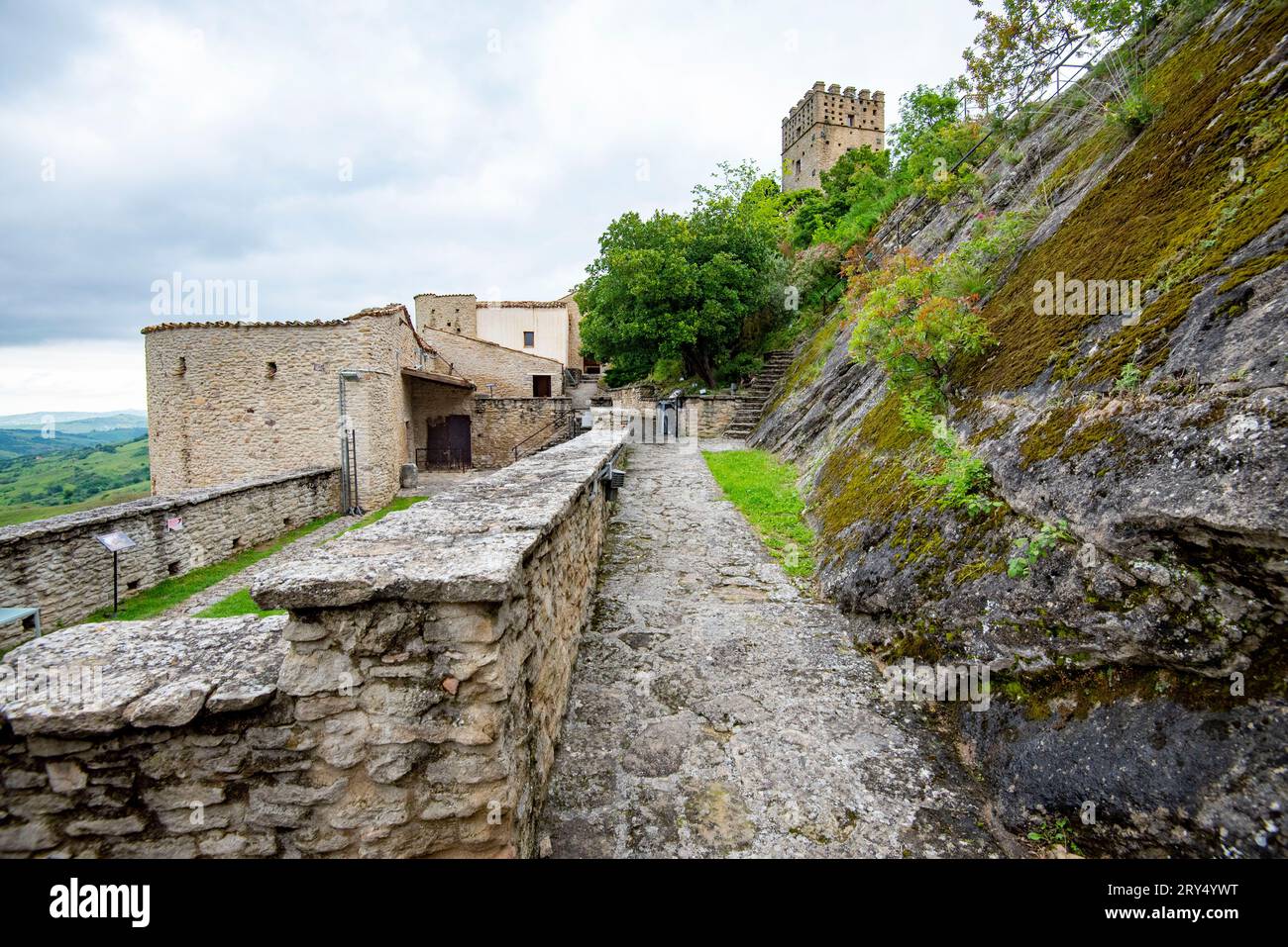 Roccascalegna Medieval Castle - Italy Stock Photo - Alamy