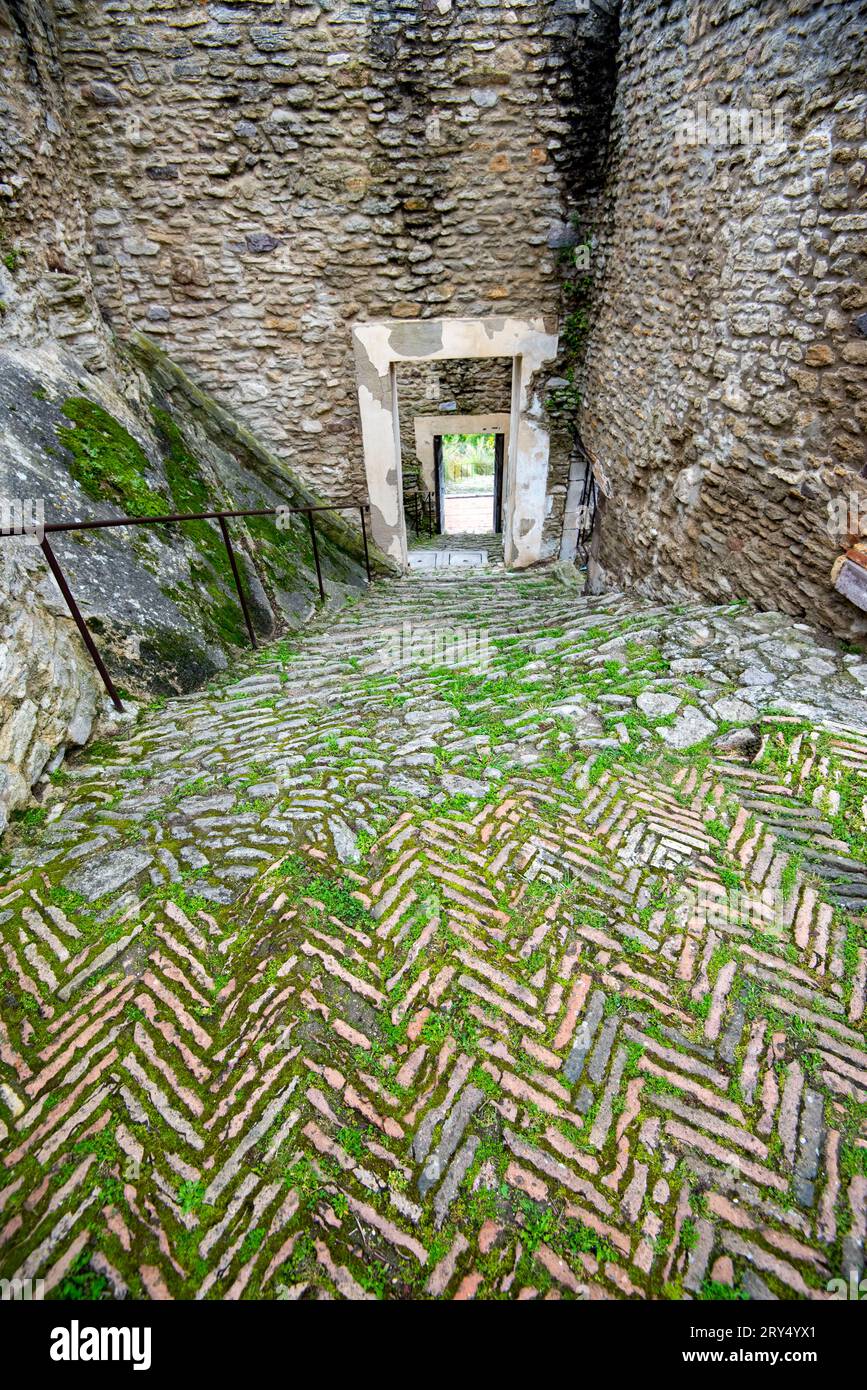 Roccascalegna Medieval Castle - Italy Stock Photo - Alamy