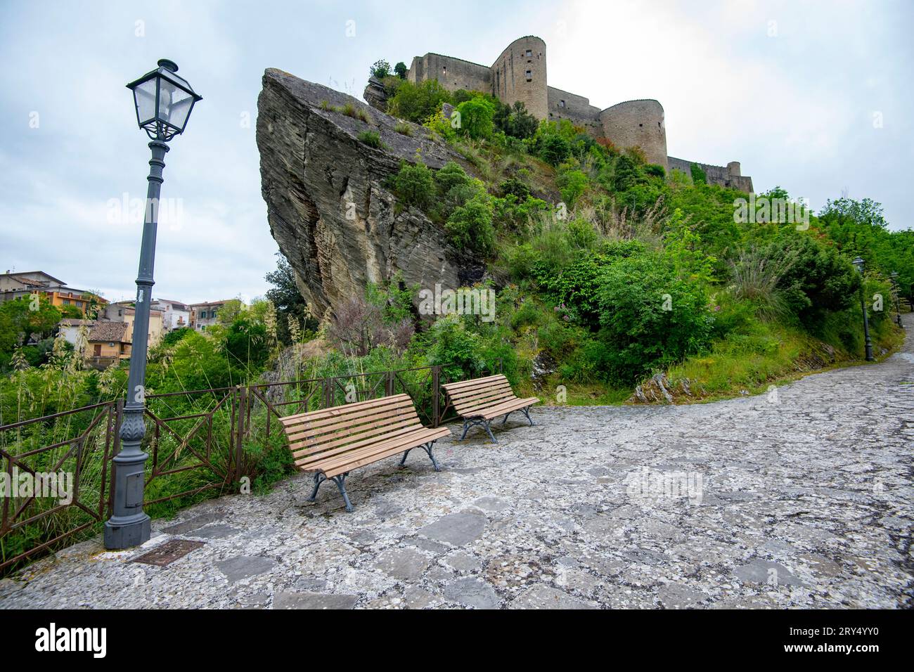Roccascalegna Medieval Castle - Italy Stock Photo - Alamy